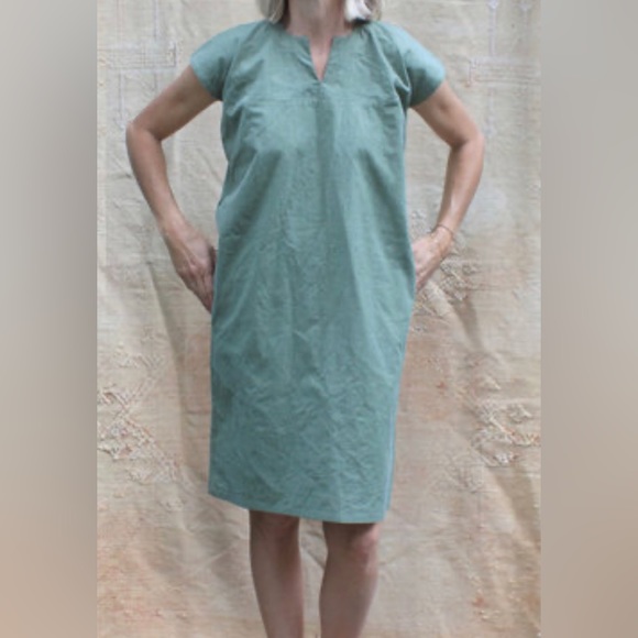 Pietsie | Dresses | Pietsie Sayulita Vintage Army Green Cotton Pocket ...